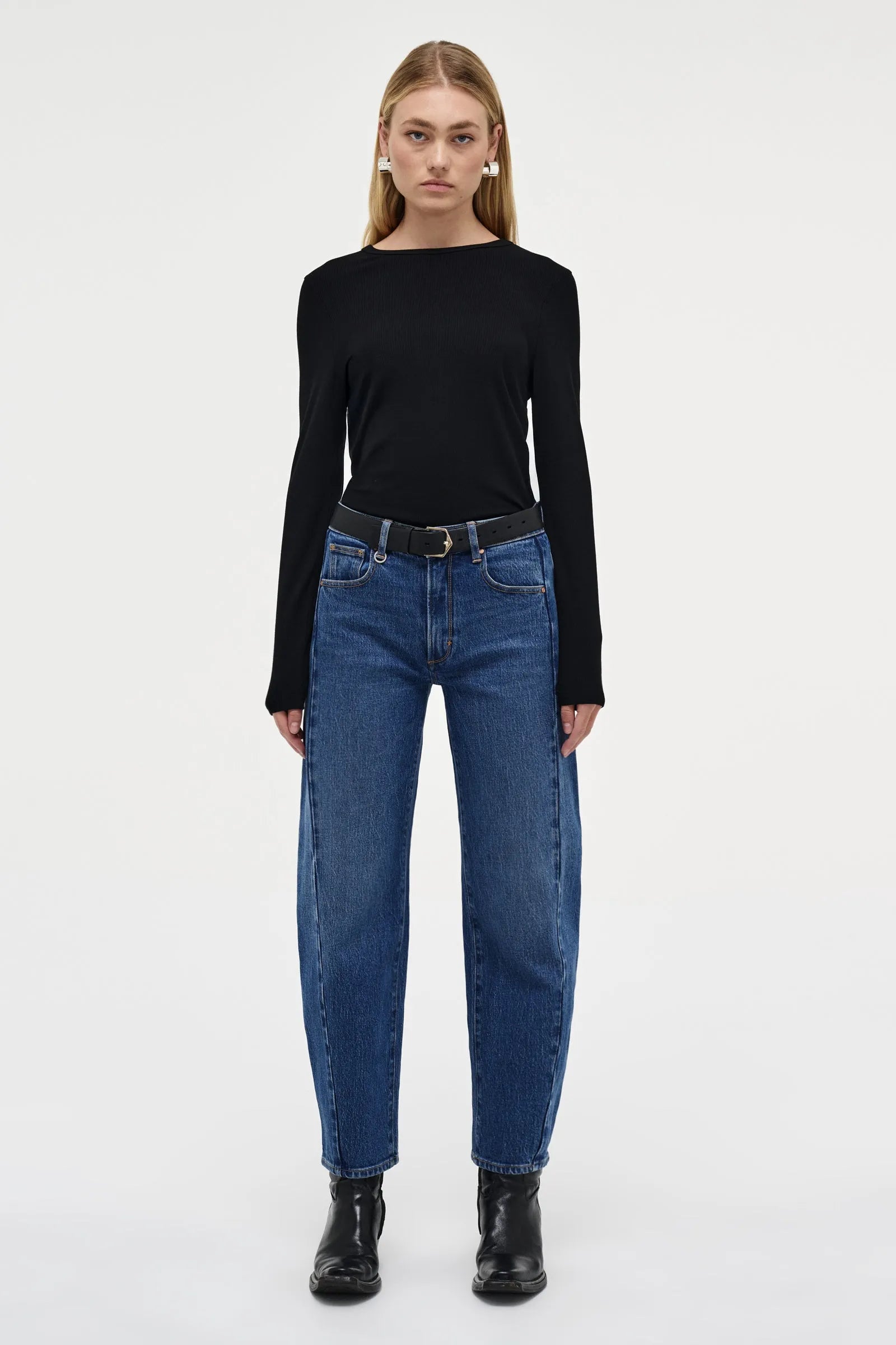 Amber Barrel Iris - Mid Vintage Indigo | Neuw Denim | Herman Store