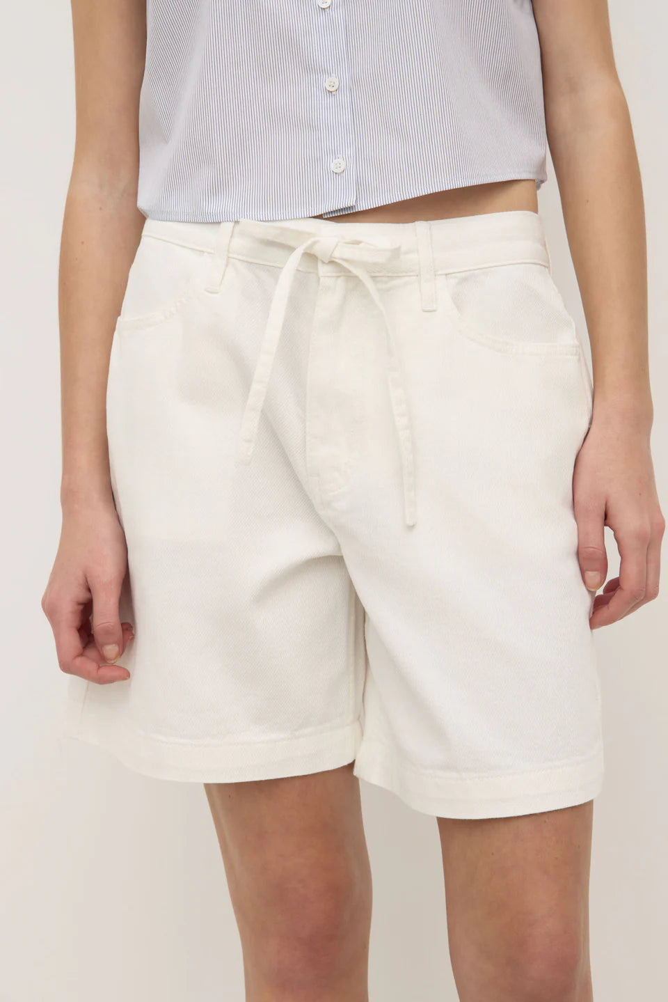 Bobbie Twill Midrise Short - Antique White | Assembly Label | Herman Store