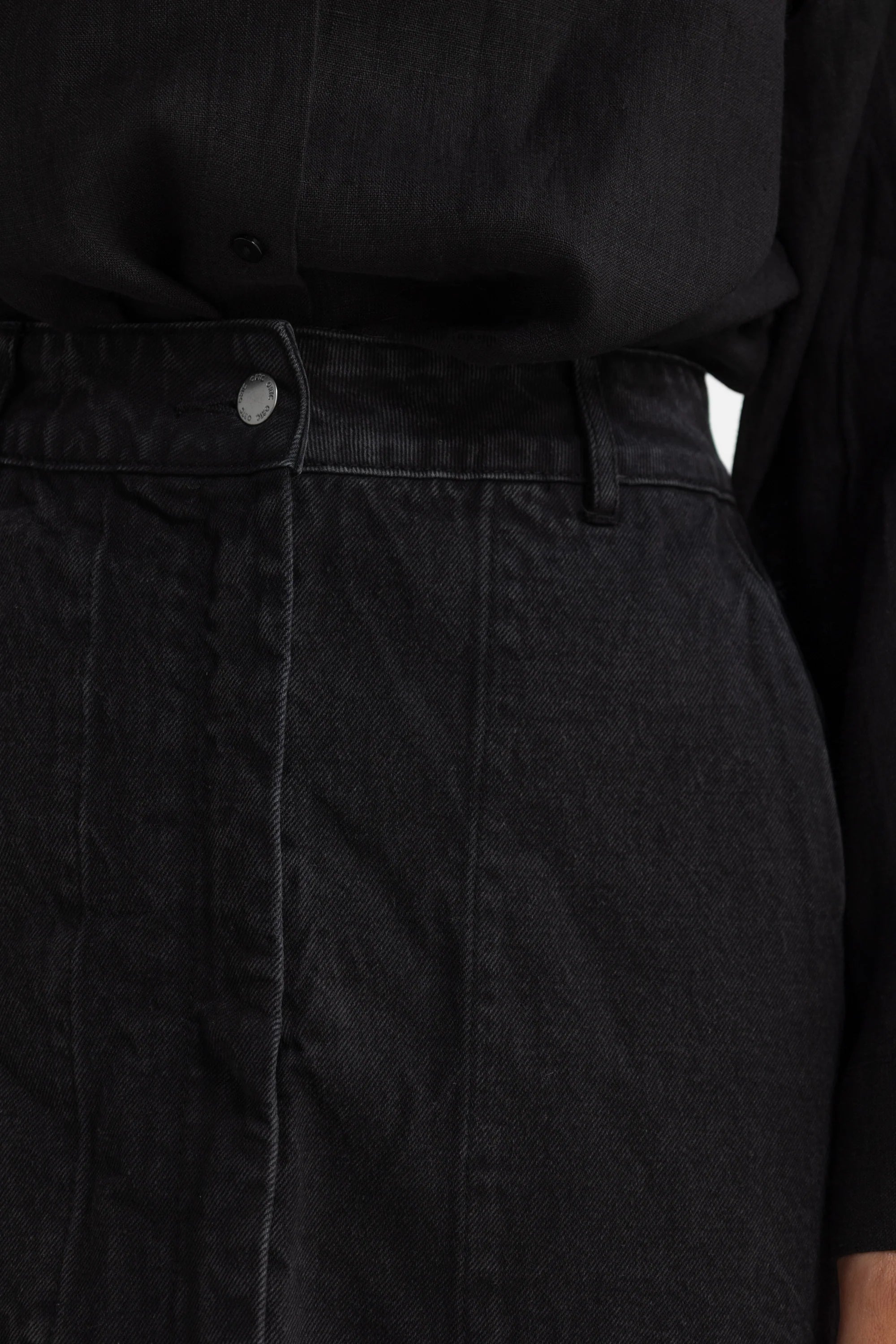 Harley Denim Mini Skirt - Washed Black | ORTC | Herman Store