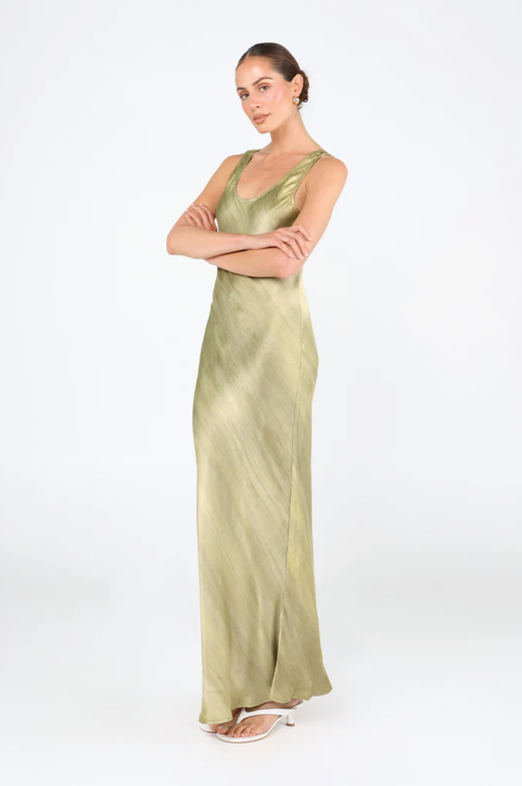 Adette Maxi Dress - Light Moss | Madison The Label | Herman Store