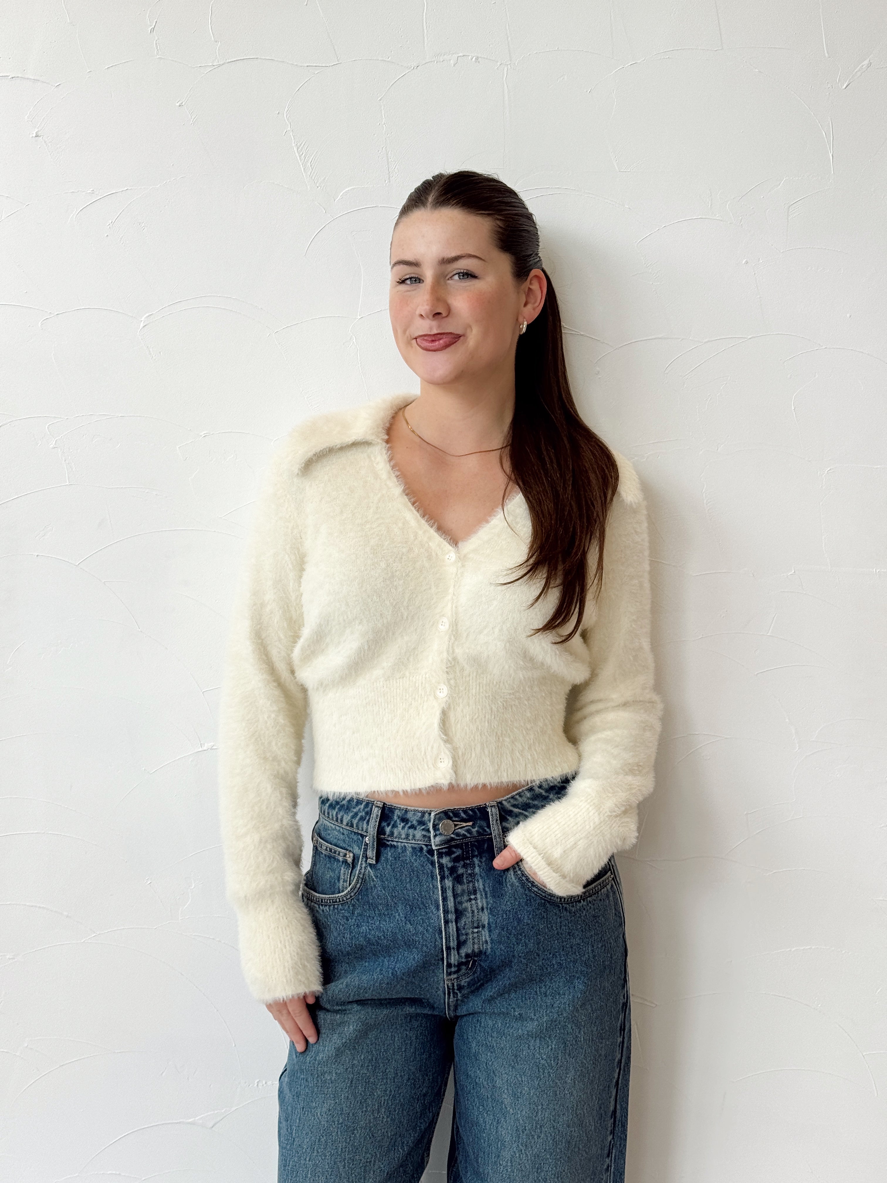 Lucy Cardigan - Cream | Herman Store | Madison The Label